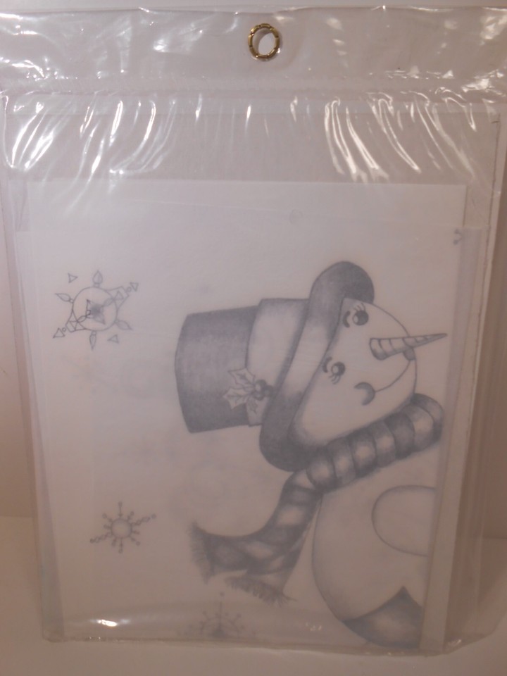 DIZZLE ART Pre-Shaded Christmas Iron-On Transfer - Skiing Snowman ...