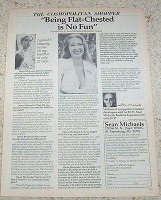 1976 ad page - Sean Micheals Bust developer DORETTE PRESTON sexy girl ...