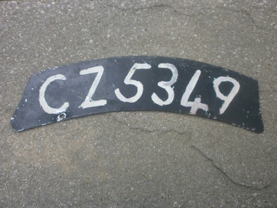 NORTHERN IRELAND BELFAST MOTORCYCLE 1950s # CZ 5349 RARE LICENCE PLATE ...