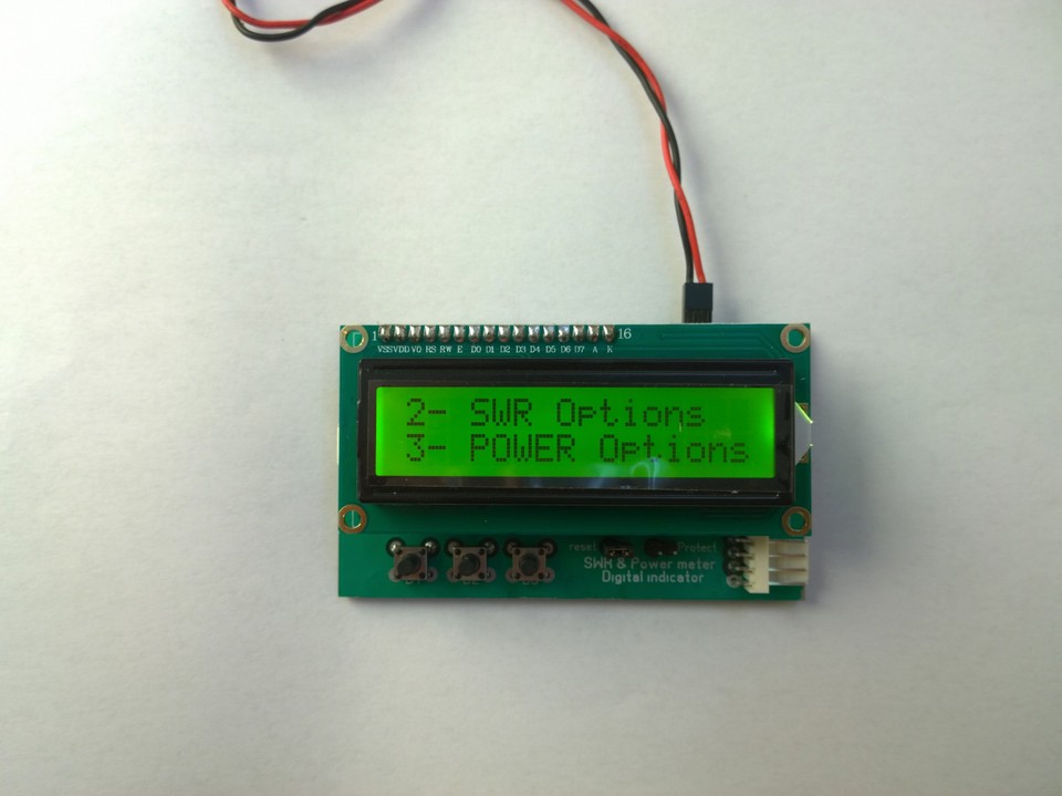 SWR Power digital meter kit with protection LCD HF VHF - 30-300 Mhz up ...