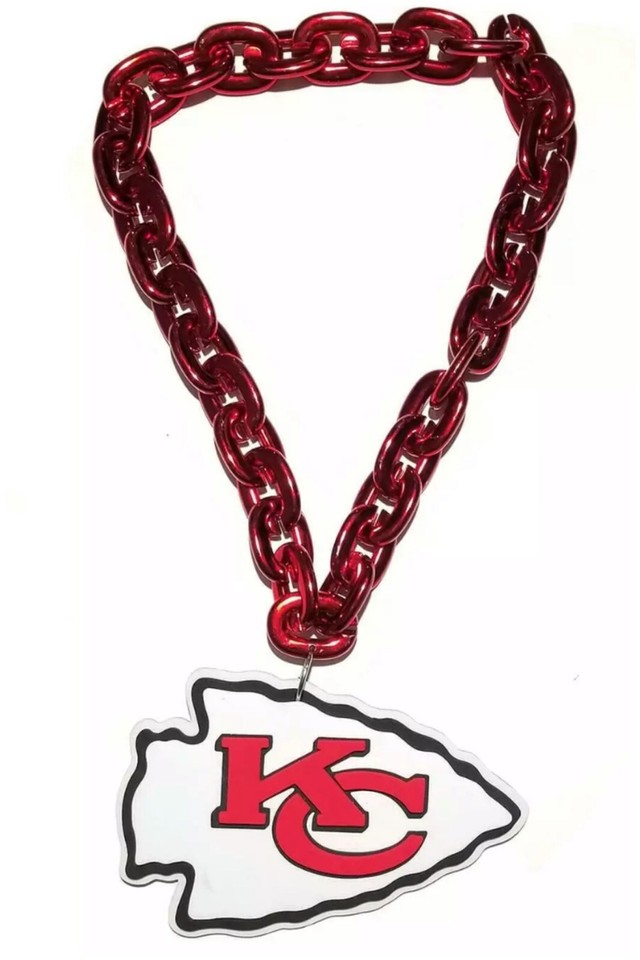 NFL Kansas City Chiefs 3D Fan Chain Necklace Foam (Red Chain) | eBay