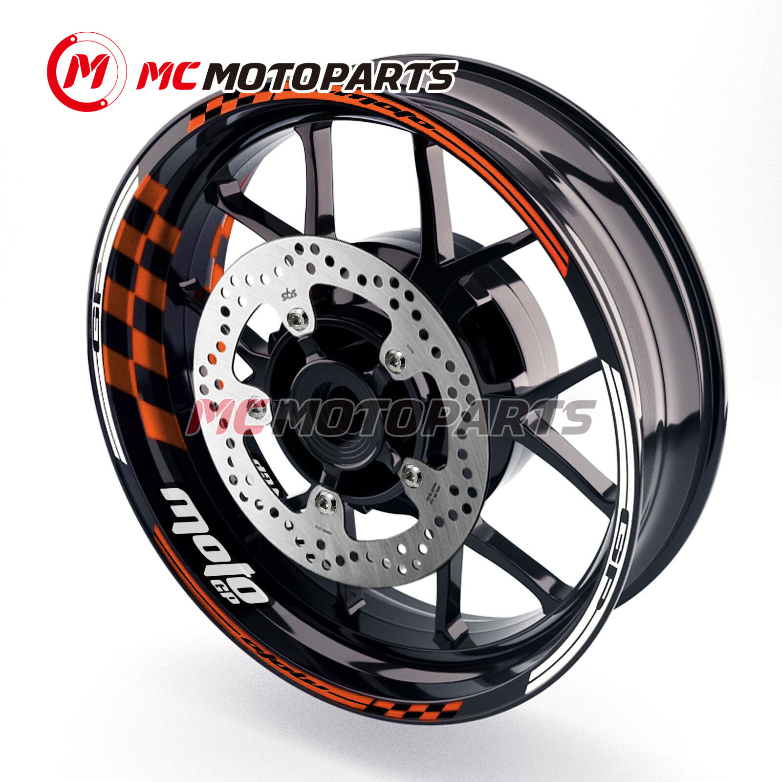 17 inch Wheel Rim Decal Stripes Sticker Orange AA1 For Aprilia ...