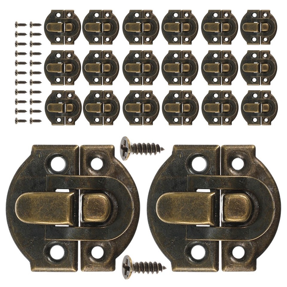 24 Pcs Antique Iron Box Lock Clasp Buckle Hasp Latch for Decorative ...