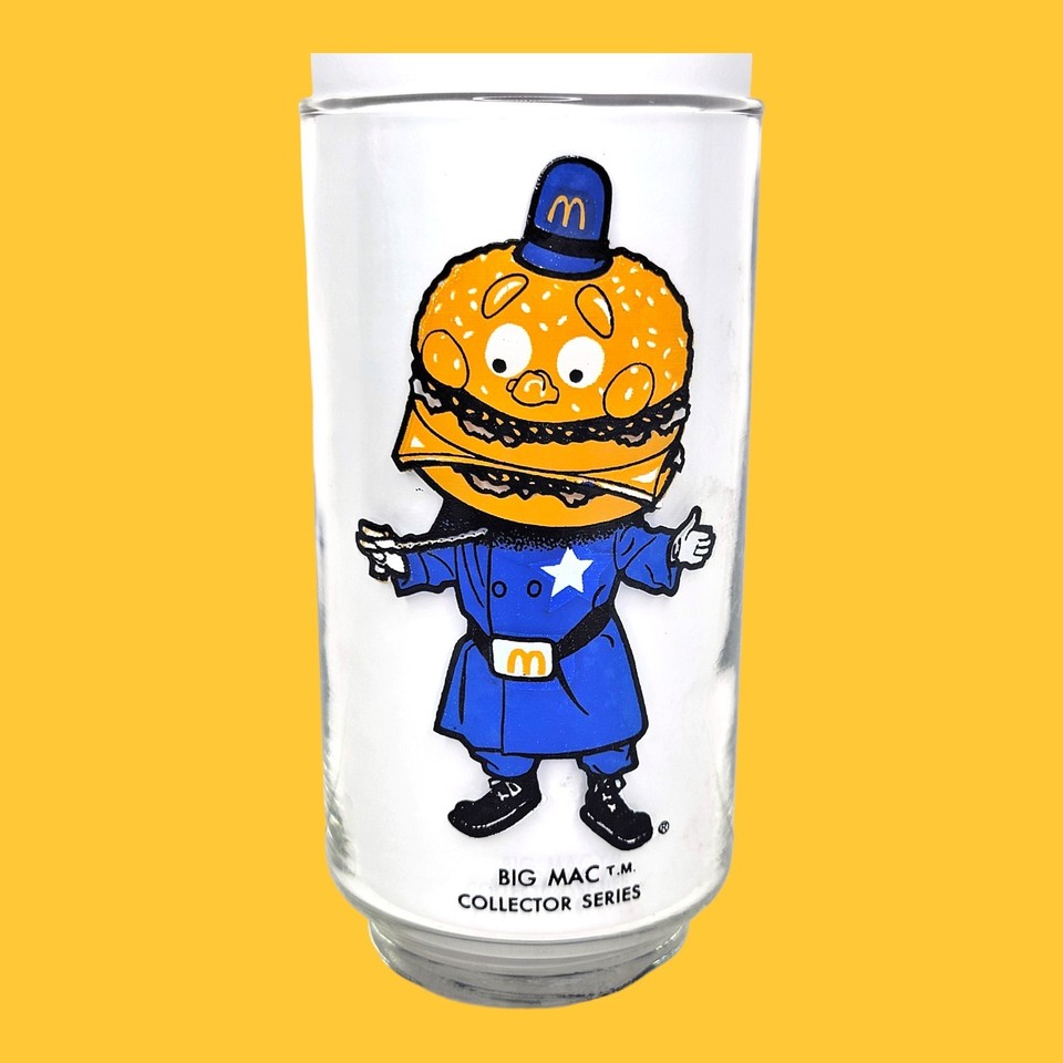 McDonalds Officer Big Mac Glass Collector Series Vintage Fast Food ...
