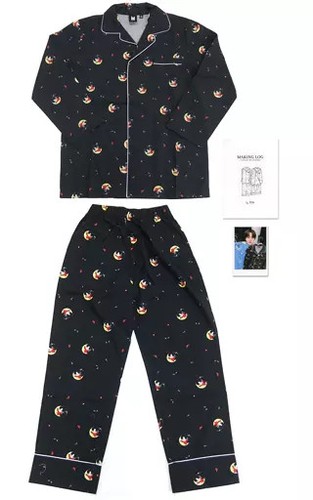 BTS TinyTAN Jin Devil Pajama Black Cotton L Size w/ Photocard New | eBay UK
