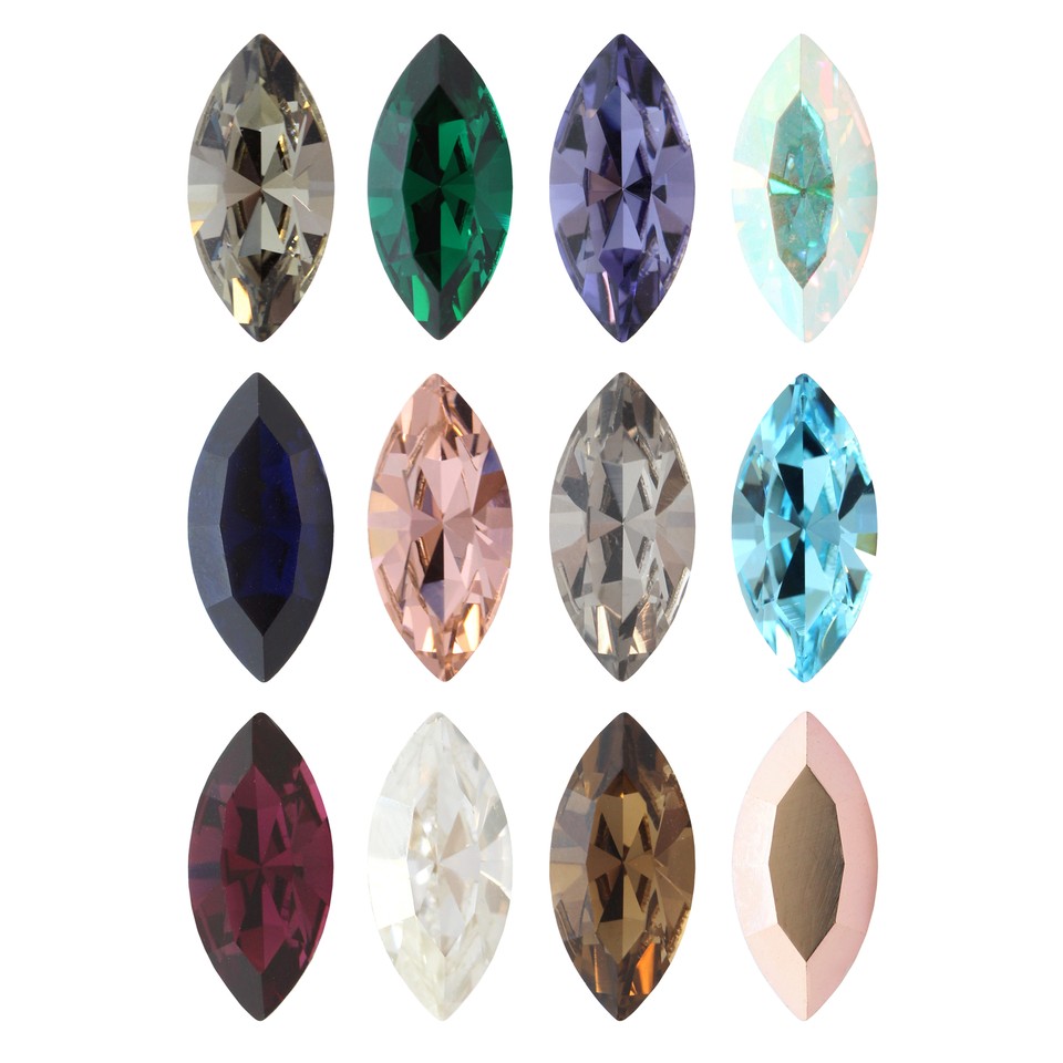 Genuine PRECIOSA 435 14 615 Navette MAXIMA Fancy Stones Crystals ...