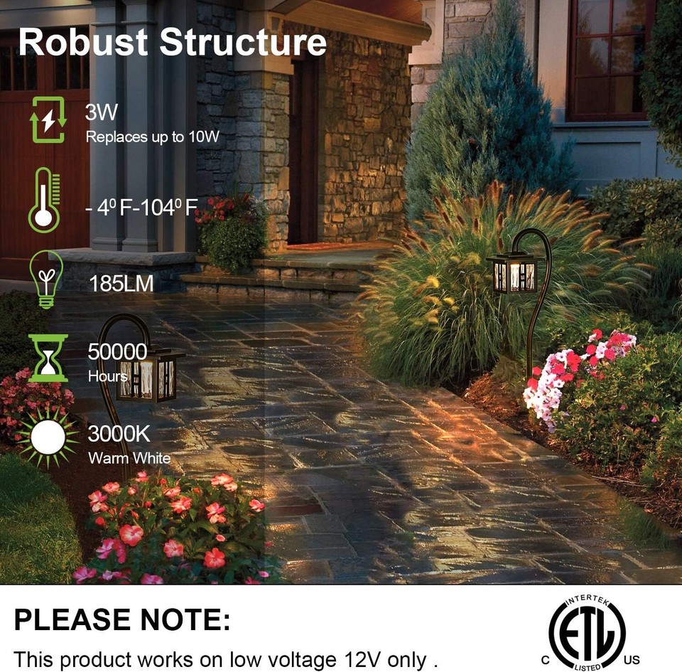 hykolity Low-Voltage Outdoor Integrated LED Landscape Lighting 15-Year ...