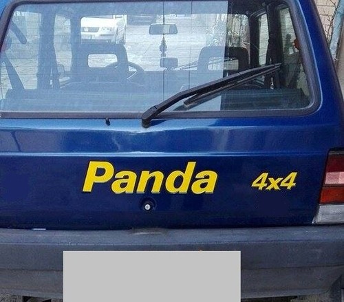 ADESIVO STICKER FIAT PANDA 4X4 PORTELLONE POSTERIORE FIAT PANDA - NO ...