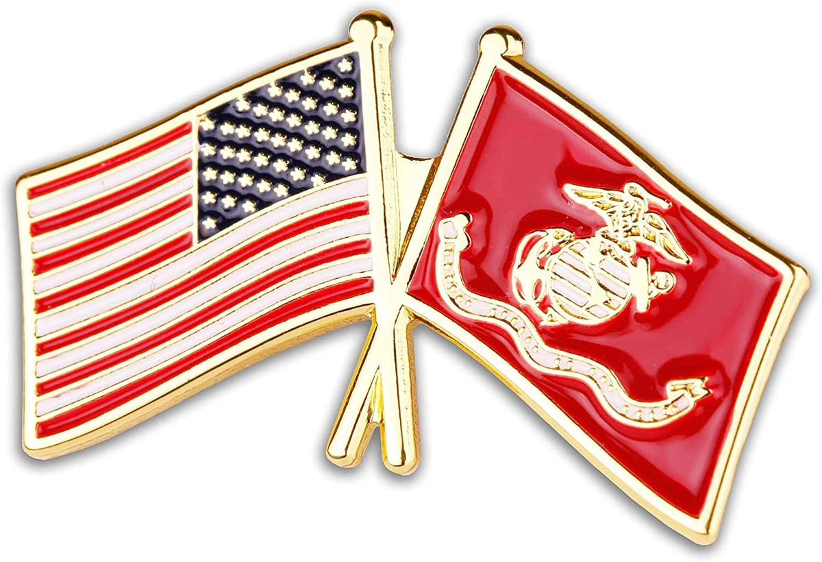 Crosses Marine American Flag