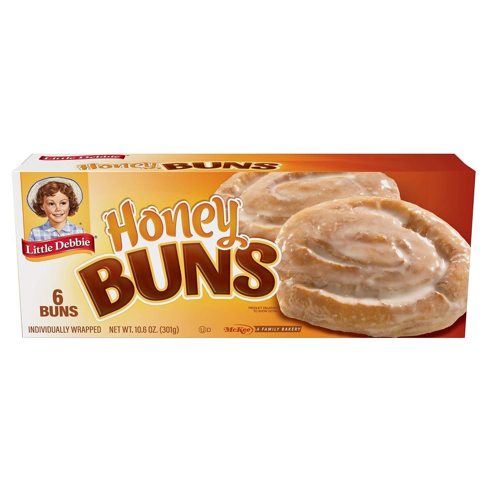 Little Debbie Honey Buns, 36 Individually Wrapped Breakfast Pastries (6 ...