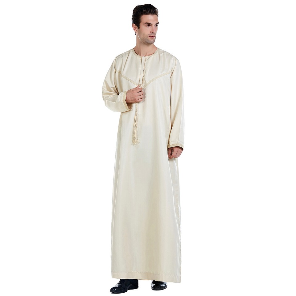 Dubai Arab Men Thobe Robe Jubba Kaftan Dishdash Galabeya Thawb Daffah ...