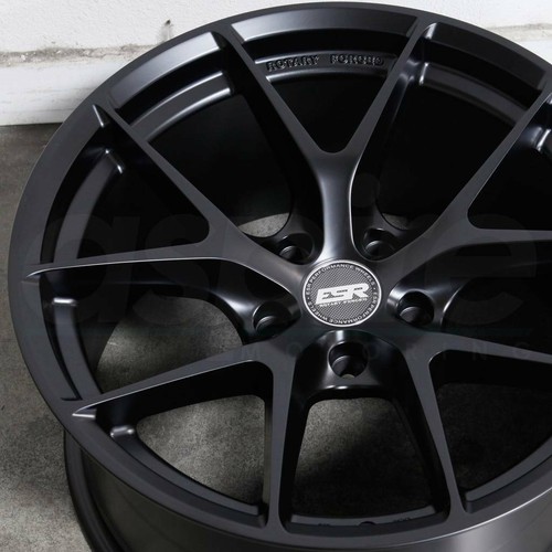ESR RF2 Matte Black Rotary Forged Wheels 18x8.5 +30 5x114.3 Set 4 Rims ...