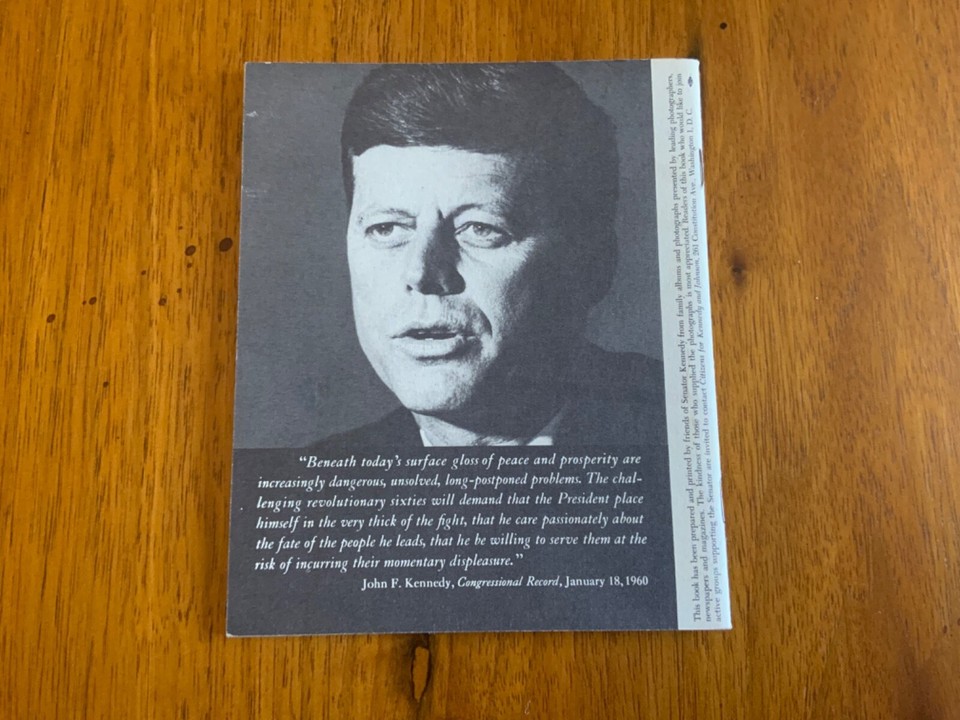 JFK CAMPAIGN BOOKLET: "KENNEDY: LEADER FOR THE 60'S" | eBay