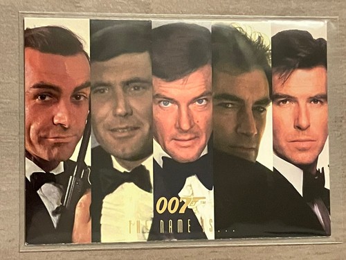 James Bond Actors - James Bond 007 Trading Card. Connery, Moore, Dalton ...