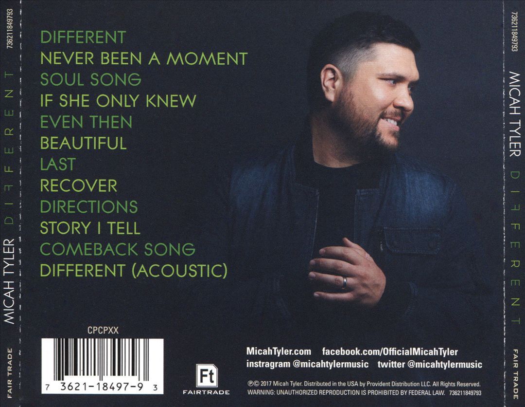 MICAH TYLER DIFFERENT NEW CD 736211849793| eBay
