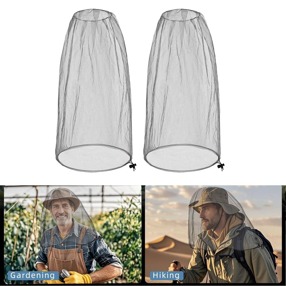 2 Pack Mosquito Net 99 X 66CM Mosquito Head Net Oversized Insect ...