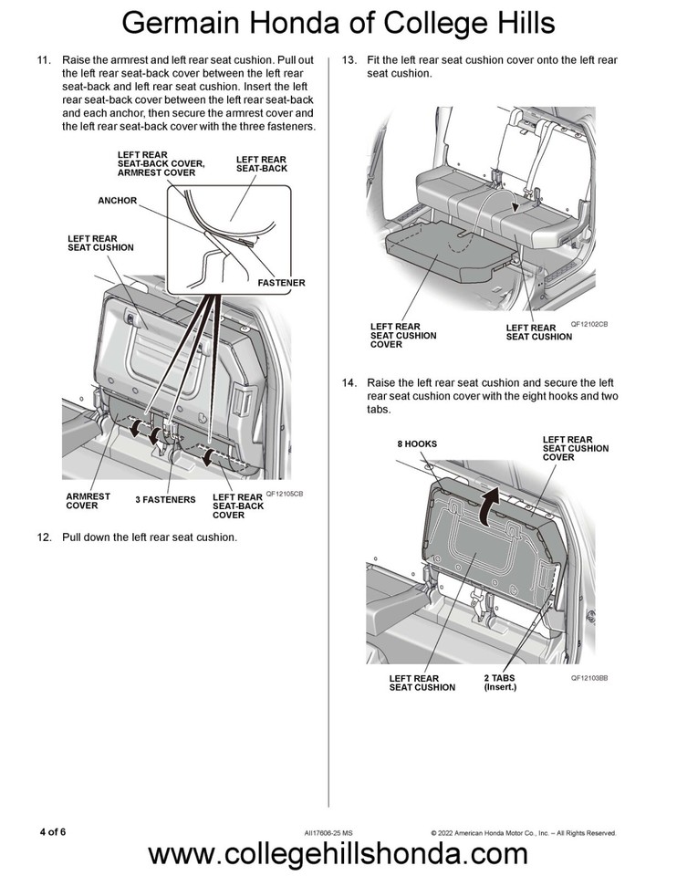 2017-2026 Genuine Honda Ridgeline Rear Seat Cover - OEM! NEW! 08P32-T6Z ...