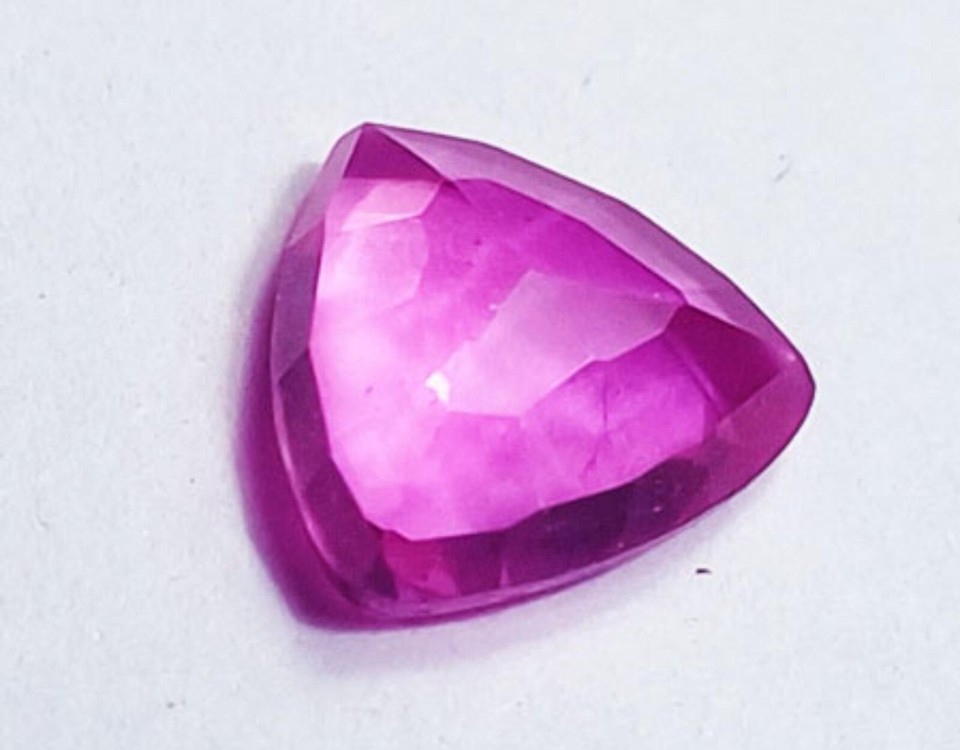 3.50 Ct Certified Natural Pink Sapphire Trillion Shape Loose Gemstone ...