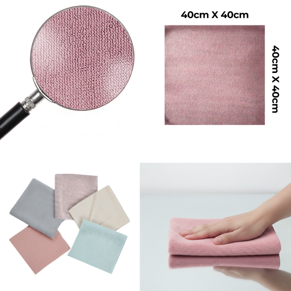 12 Pack Microfiber Cleaning Cloths, 40cm x 40cm, Multi-Color | eBay