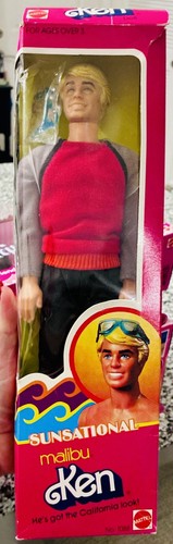 RARE FACTORY ERROR Vintage 1981 Mattel Sunsational Malibu Ken Barbie ...