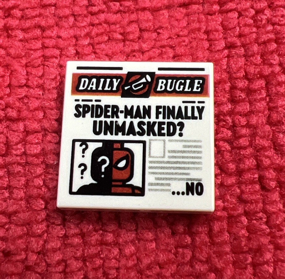 🔥 LEGO 76178 - 2x2 Tile Newspaper DAILY BUGLE “Spider-Man Finally ...