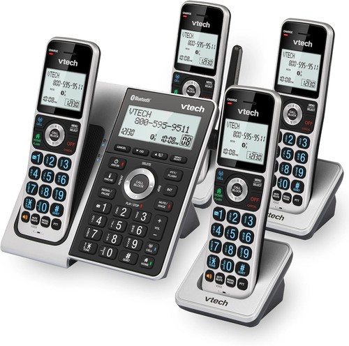 VTech Cordless Home Phone 4 Handsets Answering Machine Call Block ...