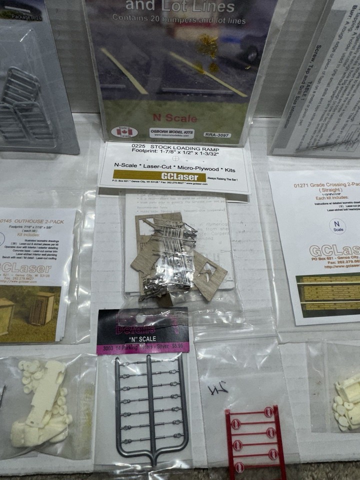 GC Laser, Micro Trains N Scale Parts And Structure Lot For Train Set ...