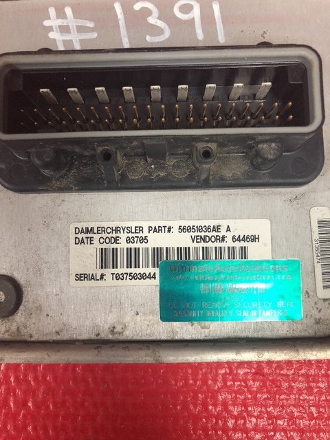 90 Day Dodge RAM 1500 FCM Front Control Module 56051036ae # 1391 for ...