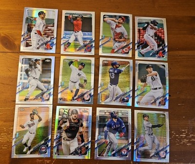 12 Card Lot 2021 Topps Chrome Baseball Prism Refractor | eBay