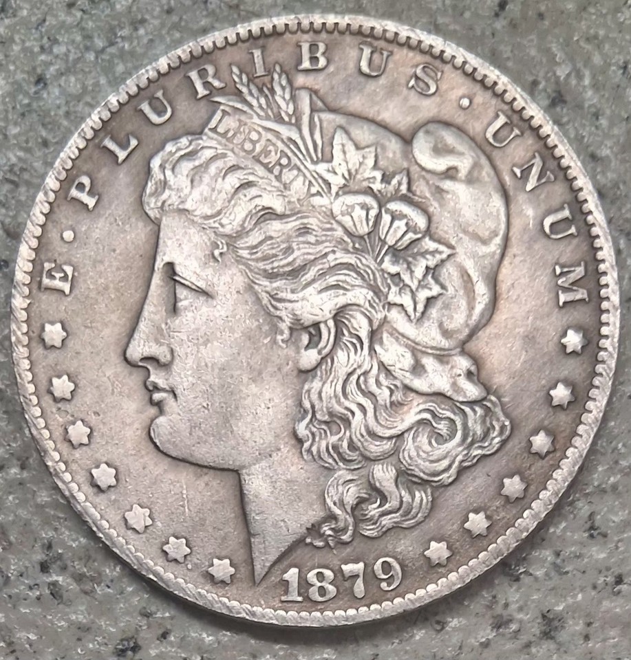3 Types 1794 Flowing Hair 1877 Trade Dollar 1879 Morgan Silver Dollar ...