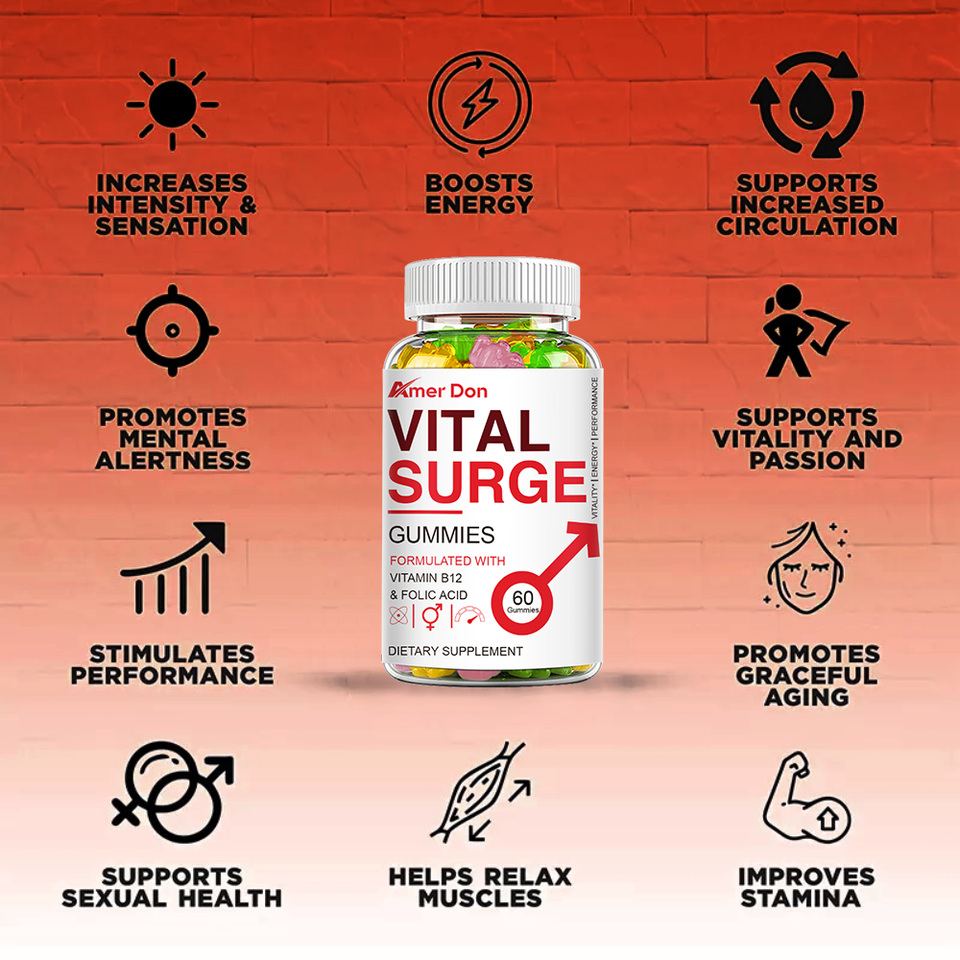 Vital Surge Male Gummies, Vital Surge Testo Support Gummys Performance ...