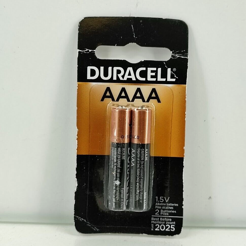 Lot of 2 Duracell CopperTop AAAA 1.5V Alkaline Electronics Batteries 2 ...