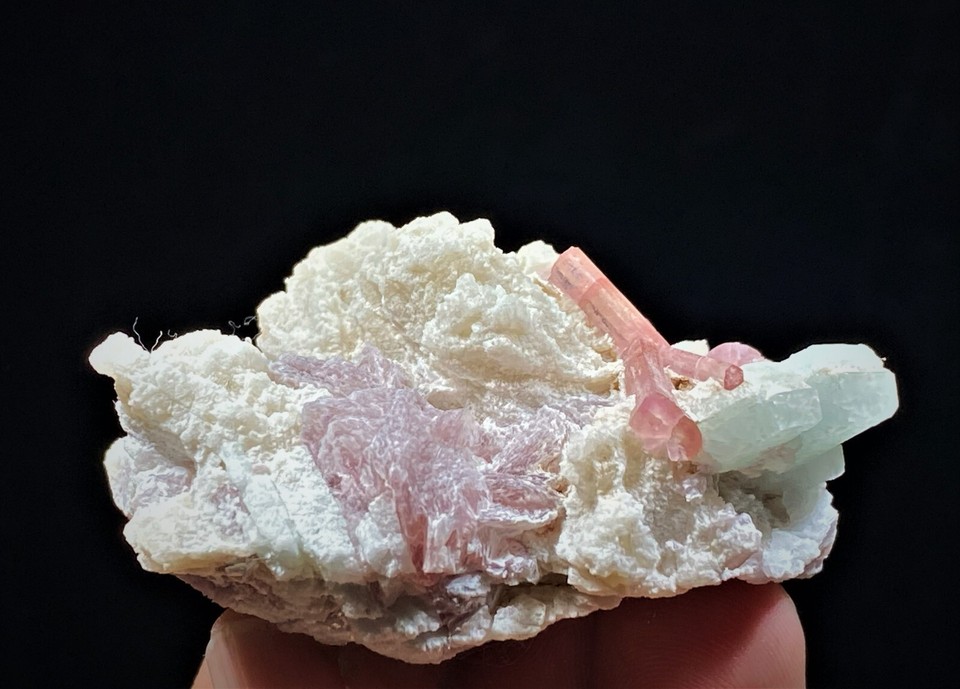 Mesmerising Pink TOURMALINE With Rare Green ALBITE with LEPIDOLITE and ...