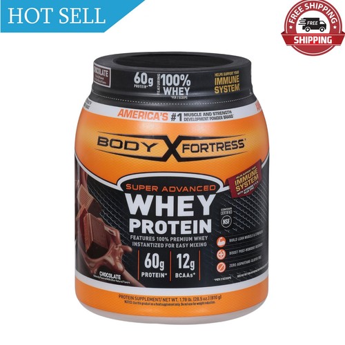 Body Fortress 100% Whey, Premium Protein Powder, Chocolate, 1.78lbs ...