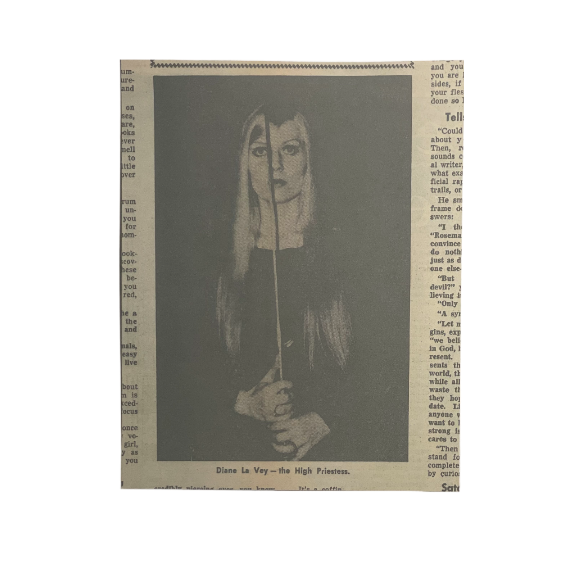 Diane LaVey Newsprint Press Photo Church of Satan High Priestess ...