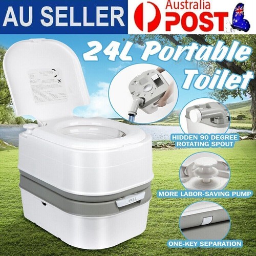 24L Portable Toilet Camping Travel Mobile Potty Caravan Hiking Boating ...