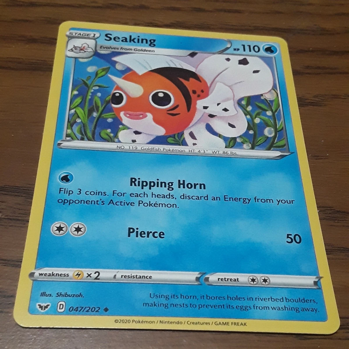 Seaking Pokemon Card