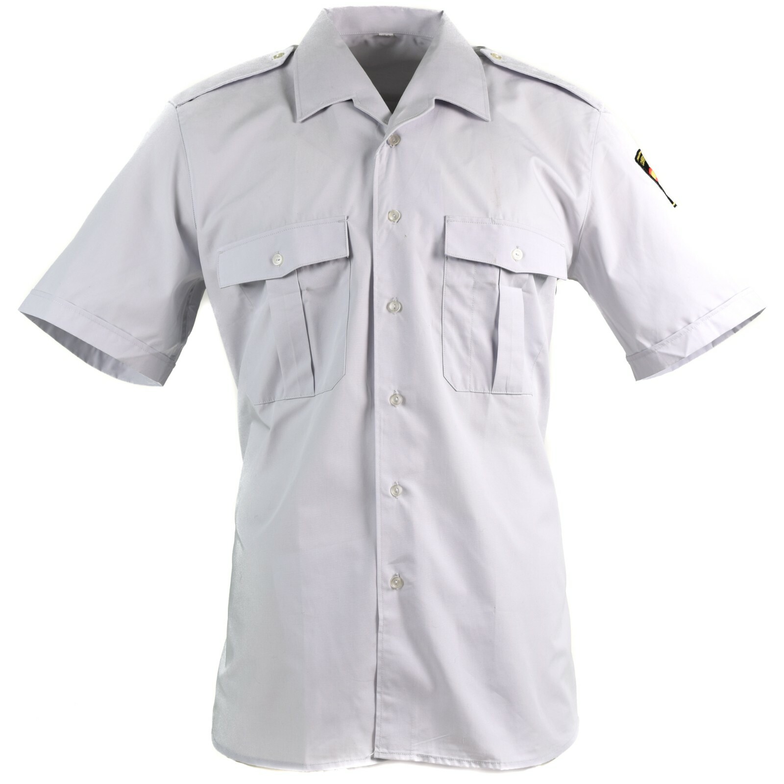 Genuine Spanish Police shirt grey military short sleeves shirts NEW | eBay