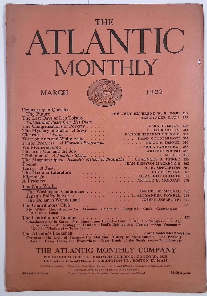 Maxwell Motor Corp Advertising Print Ad The Atlantic Monthly Magazine ...