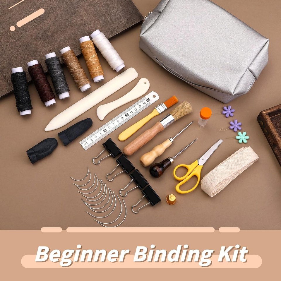 49 Pcs Hand Bookbinding Tools Bookbinding Kits for Beginners ...