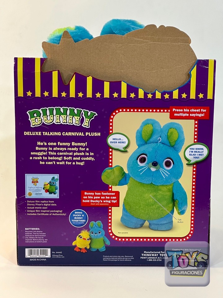 Toy Story 4 Bunny Signature Collection Deluxe TALKING Carnival Plush | eBay