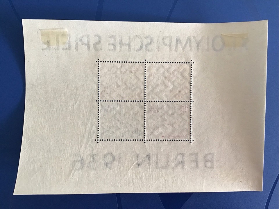 Deutsches Reich Mi. Nr. Block 6 / XI Olympischen Spiele / Berlin 1936 ...