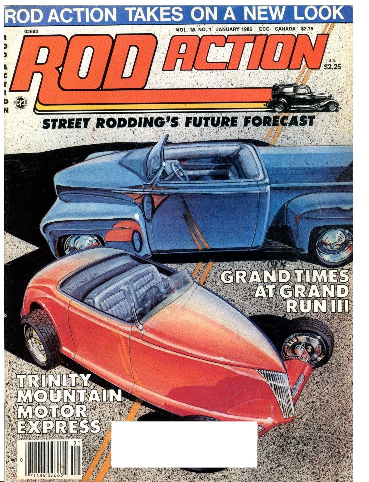 Street ROD ACTION January 1986 with '25,30 Chev, '32,33,34,36 Ford, '40 ...