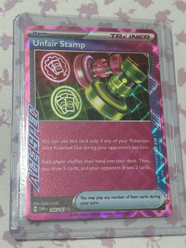 Unfair Stamp - 165/167 NM - Ace Spec - Twilight Masquerade Pokemon TCG ...