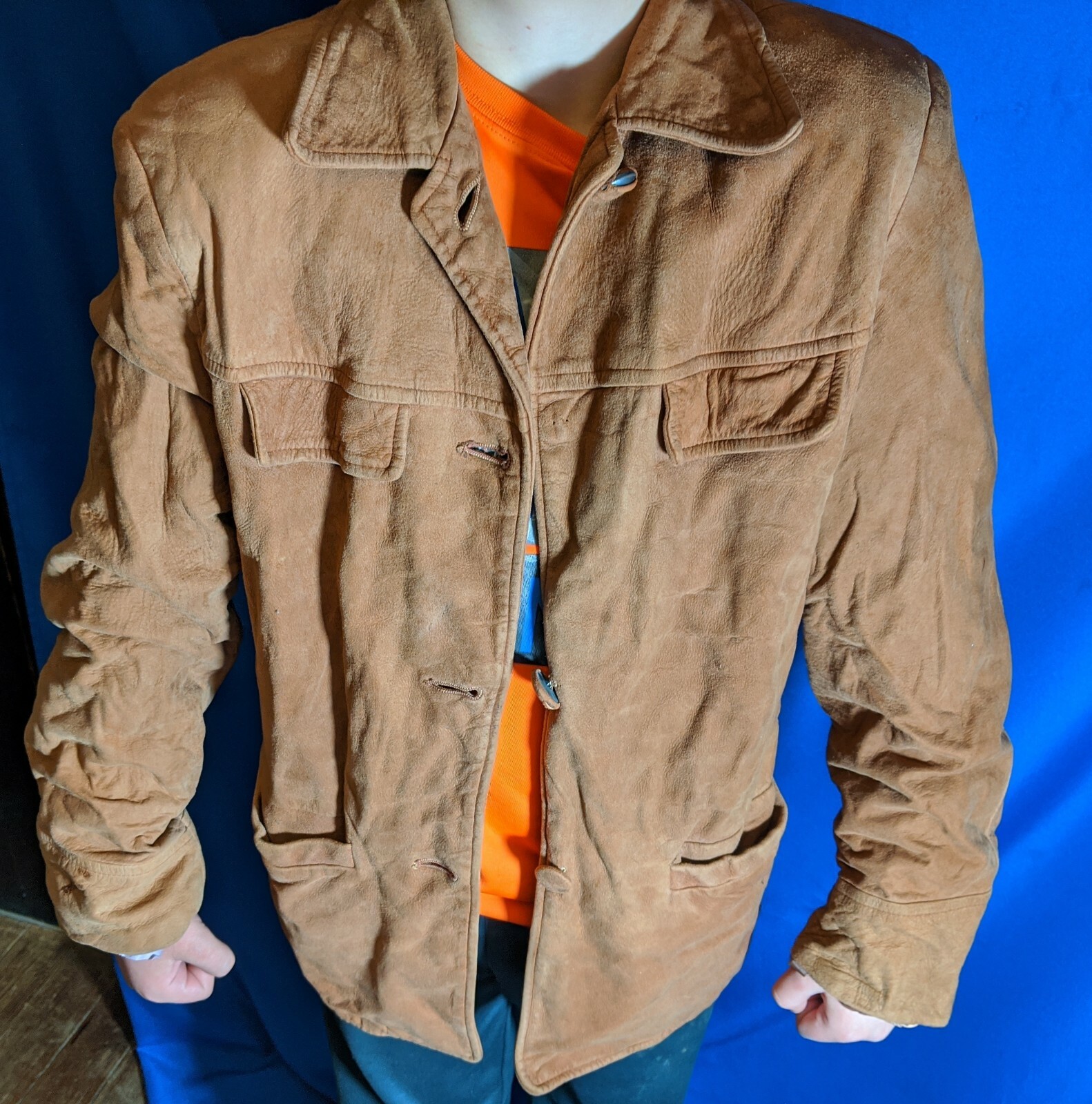 Rare Old Antique Motorcycle Riding Jacket Coat Quilon… - Gem