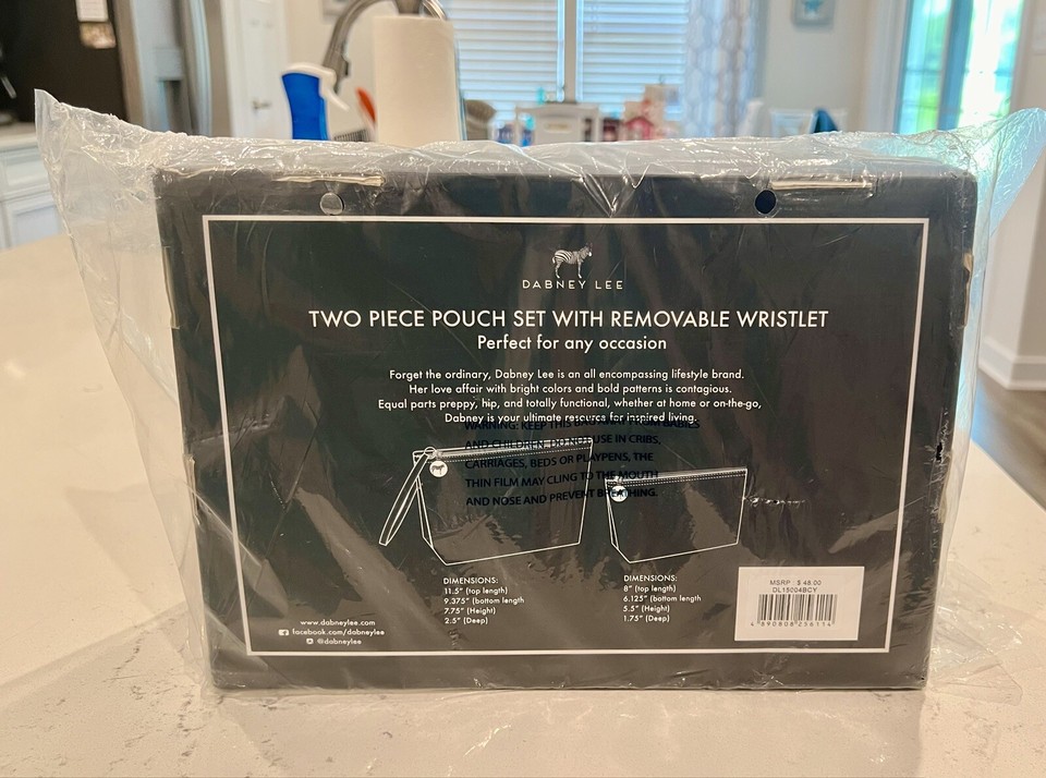 Cosmetic Bag Dabney Lee Makeup Travel Wristlet Purse NEW 2pc in Box | eBay