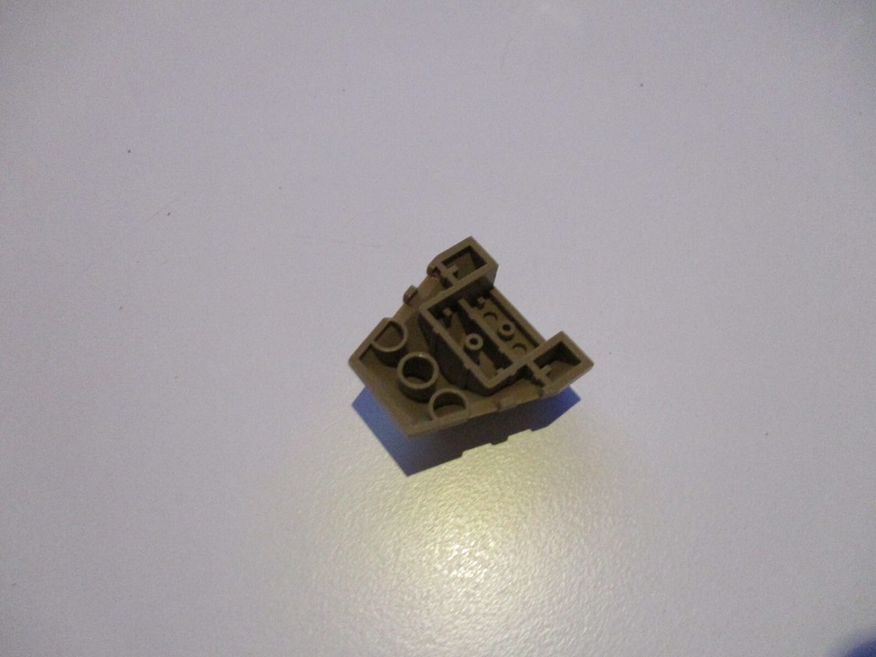 Lego Stein Keil 4x4 schräg quadruple convex 47757 Aufkleber dunkelbeige ...
