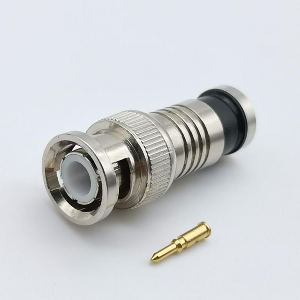 10PCS Durable BNC Compression Connector Adapter for CCTV Camera RG6 ...