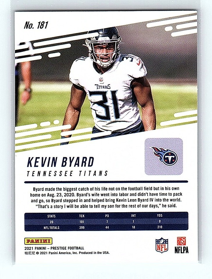 2021 Prestige Xtra Points Kevin Byard Tennessee Titans #181 | eBay
