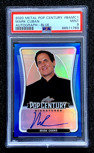 SP /25 AUTO PSA 9 2020 MARK CUBAN METAL POP CENTURY AUTOGRAPH BLUE ...